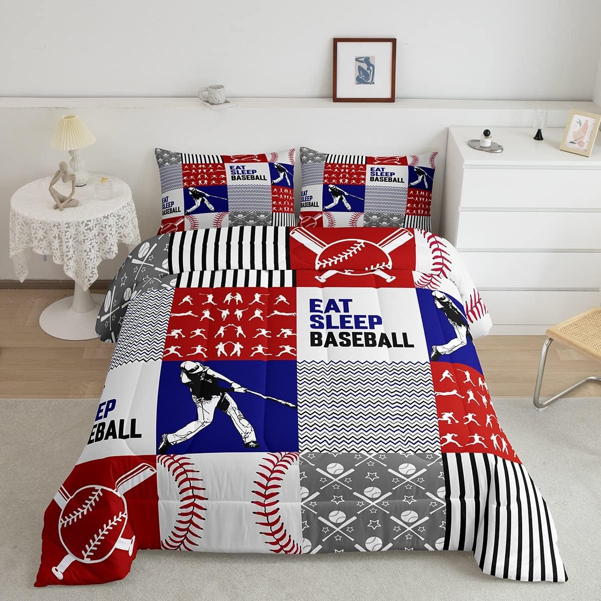 Amazon.com: Grand Linen - 4 - Piece Kids (Double) Full Size Baseball ...