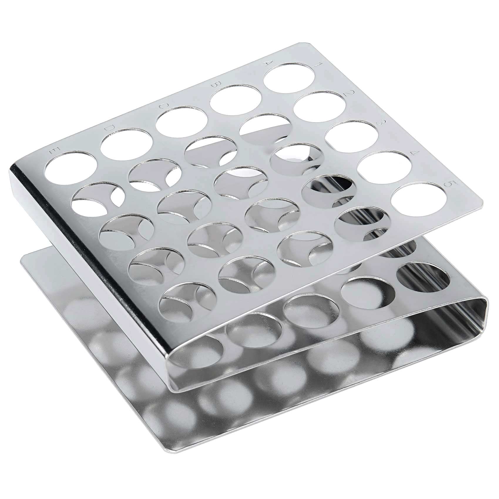 Globe Scientific 457200 Stainless Steel "Z" Shape Tube Rack, 16/17mm ...
