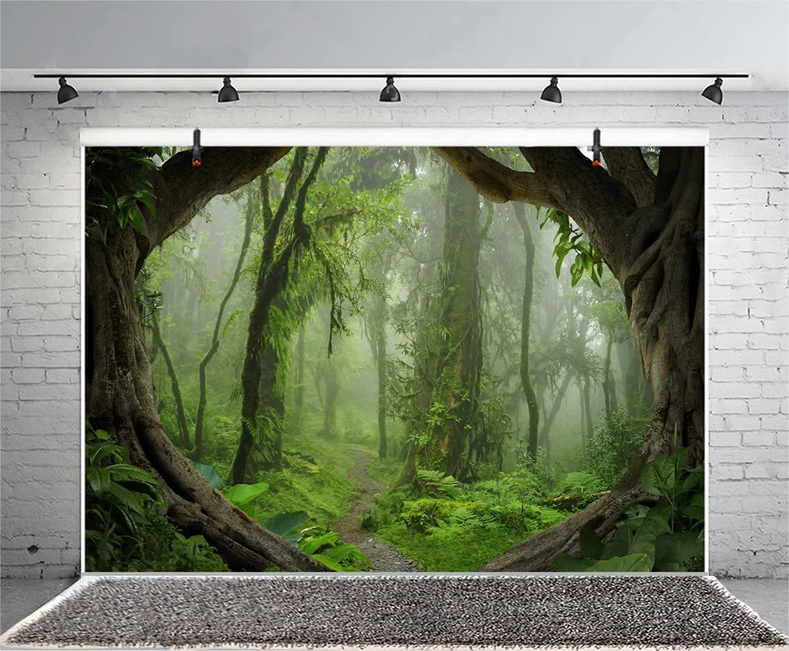 Buy AOFOTO 5x3ft Forest Backdrop Tropical Jungle Rainforest Backdrops ...