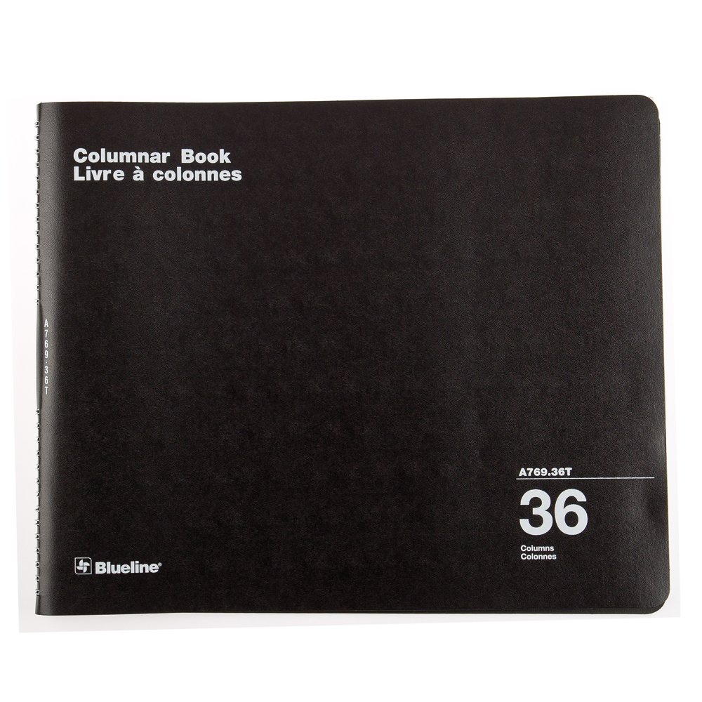 Blueline Columnar Book, Twin-Wire Binding, 36 Columns with Description ...