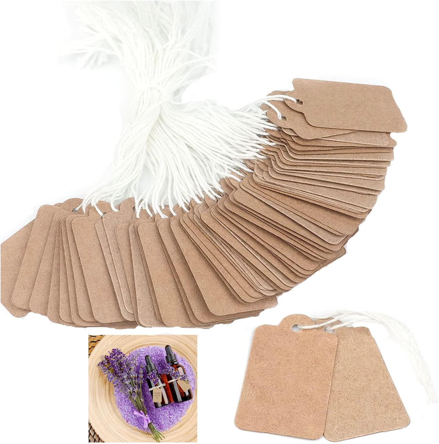 500Pcs Price Tags with String, Paper Hang Tags, Price Labels Tags with ...