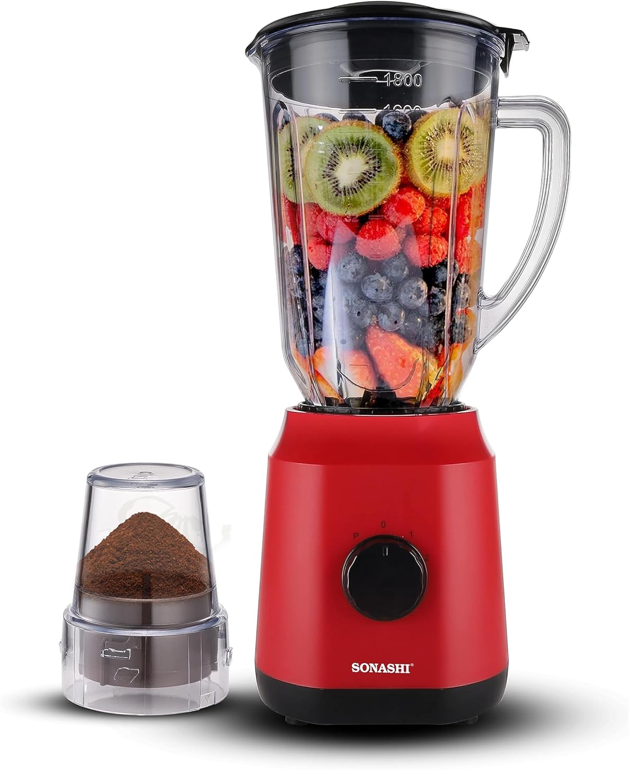 SONASHI 2 in 1 Blender SB-154 – 2 Speed, 650W Countertop Blender Mixer ...