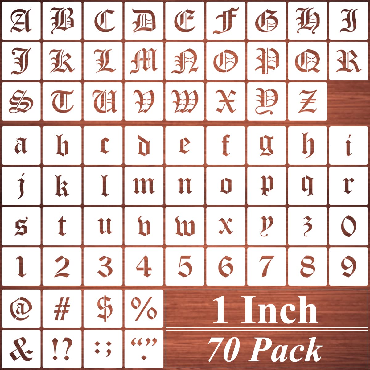 1 Inch Alphabet Letter Stencils For Painting 70 Pack Old | Desertcart INDIA
