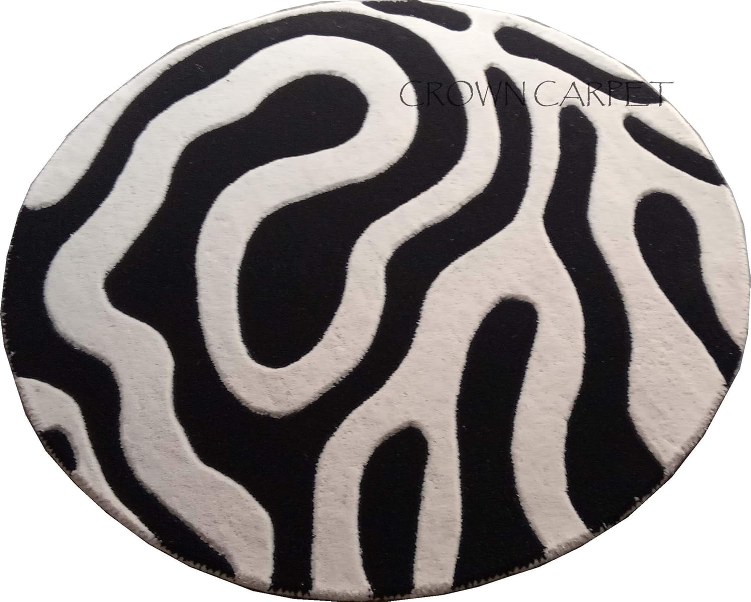 Buy Crown Carpet Handmade Tuffted Pure Woollen Round Carpet for Living ...