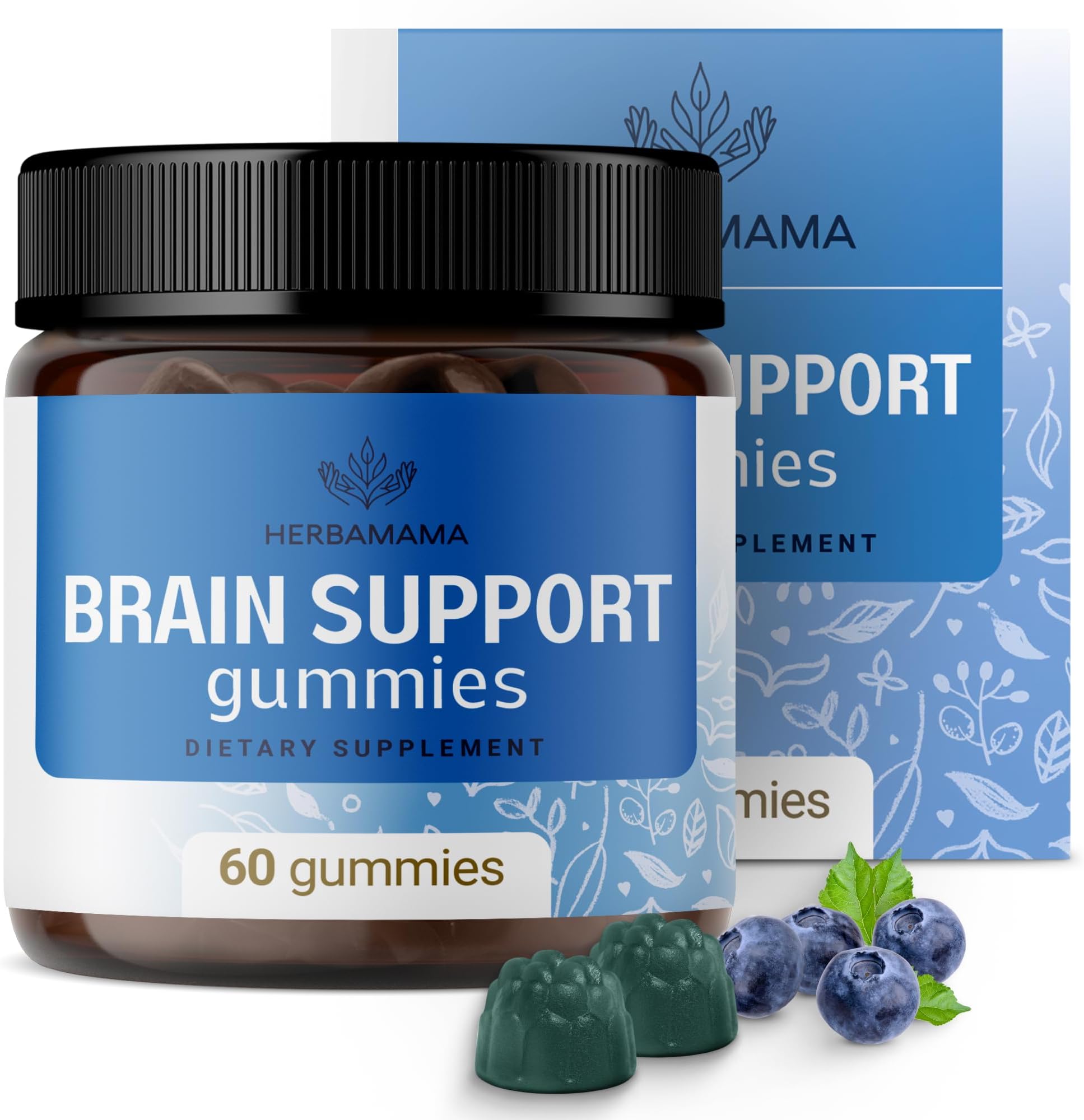 Amazon.com: HERBAMAMA Brain Support Gummies – Brain Focus Supplements ...