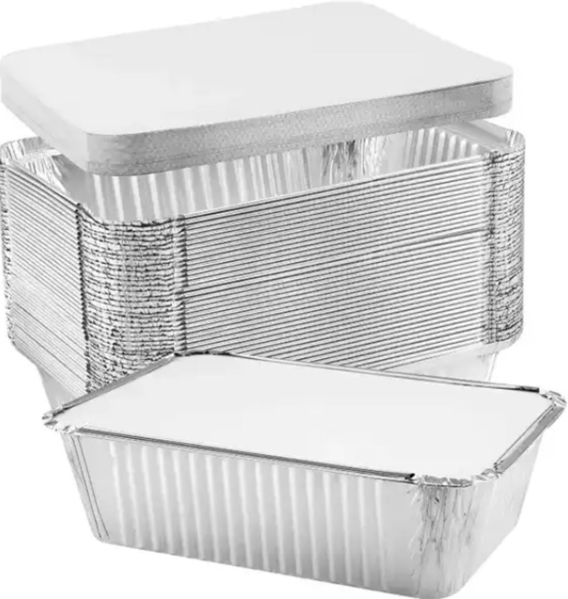 Générique lot de 100 Barquettes en aluminium avec Couvercles, Barquette ...