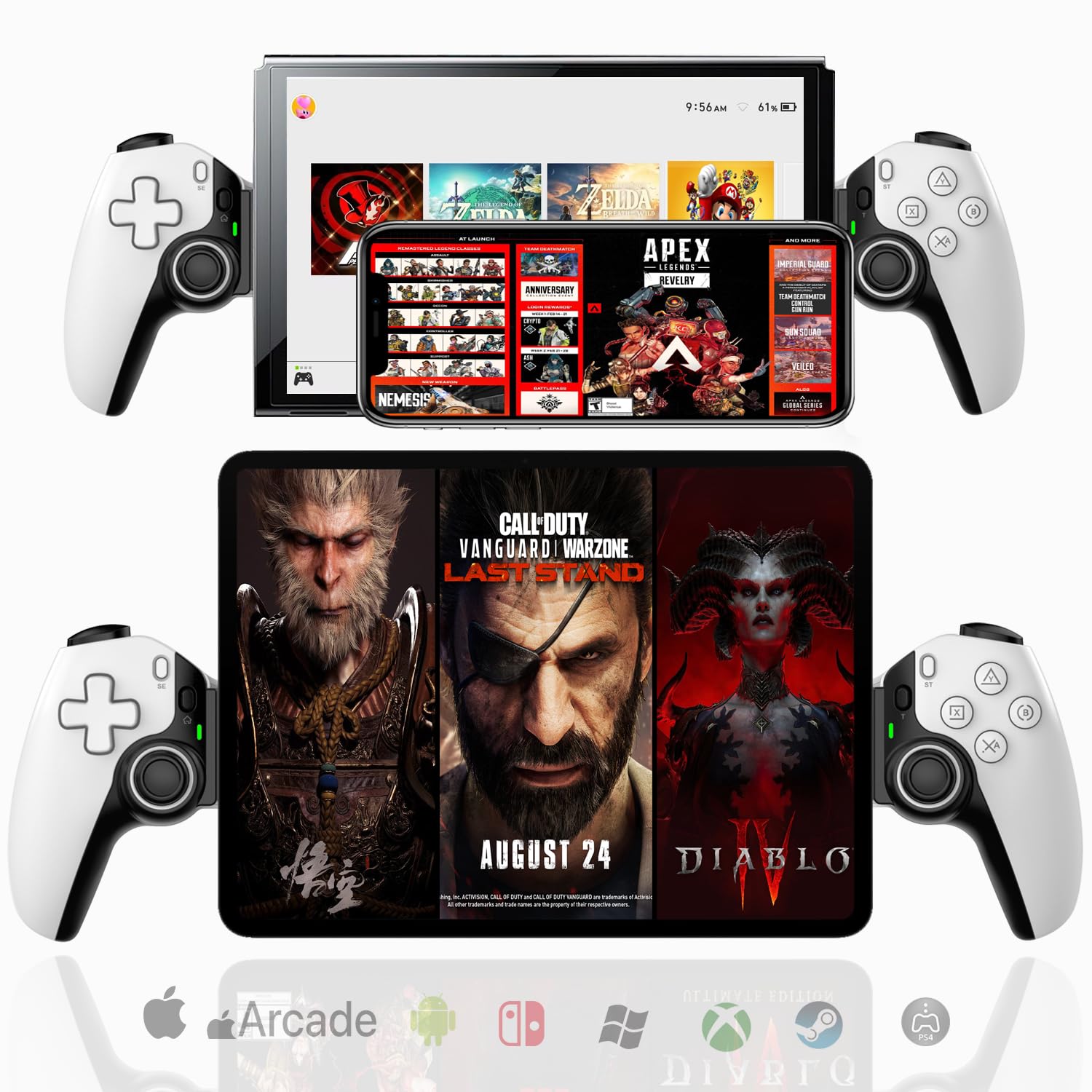 Mobile Gaming Controller für iPhone/iPad, Wireless Phone Remote Gamepad ...