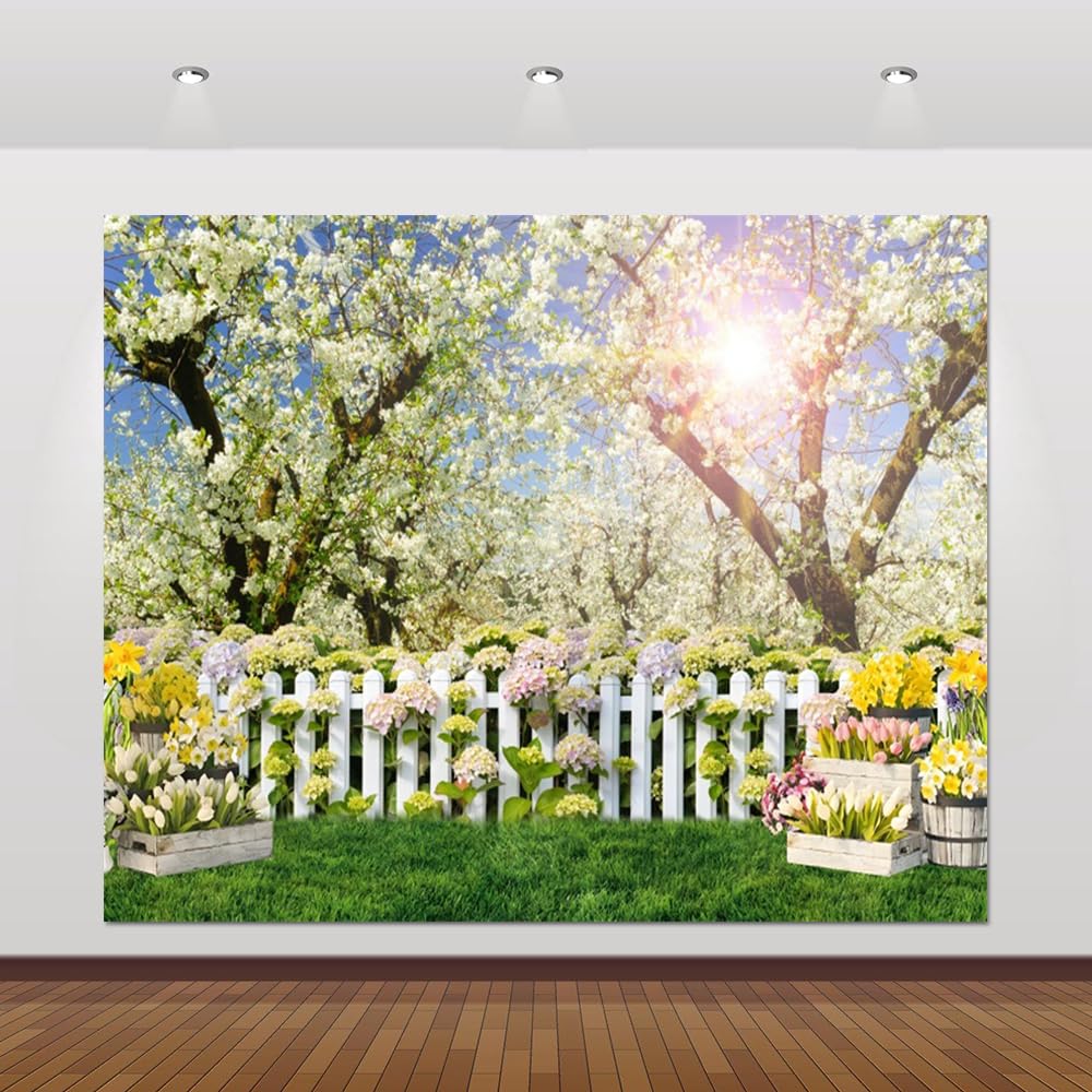 Amazon.com : ChloropLastid Spring Backdrop 10x8ft Garden Park Forest ...
