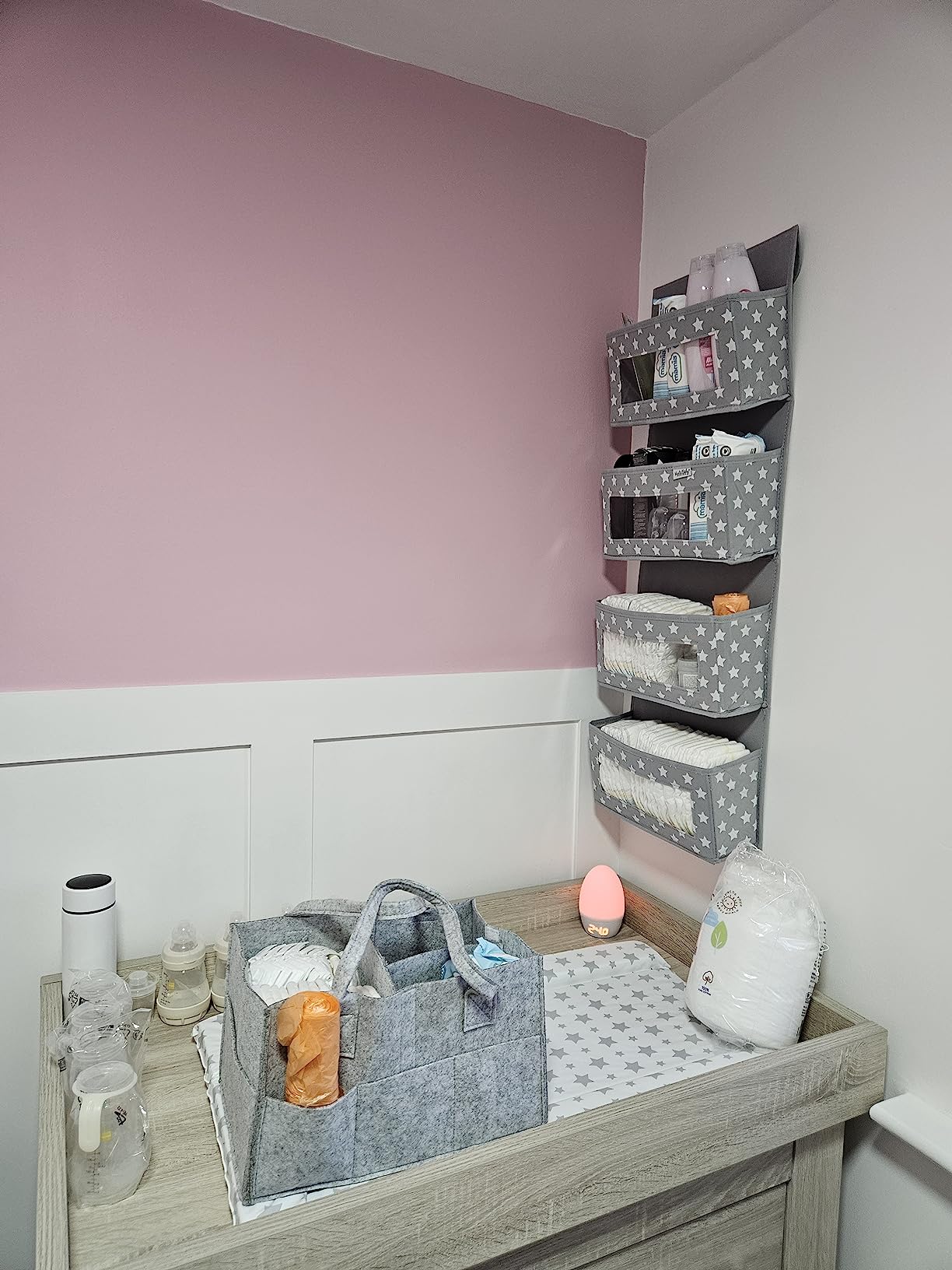 Vesta Baby Over Door Hanging Organiser with Hooks - Unisex Space Saving ...