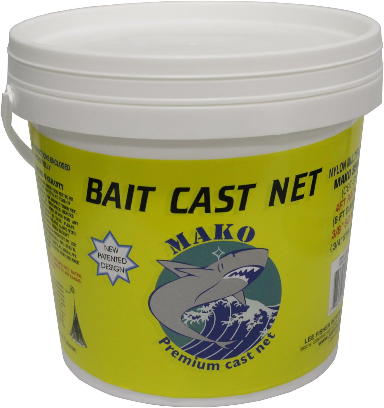 Amazon Lee Fisher Nylon Cast Net 4 Feet 3 8 Inch CBT SN4 Amazon Lee Fisher Nylon Cast Net 4 Feet 3 8 Inch CBT SN4