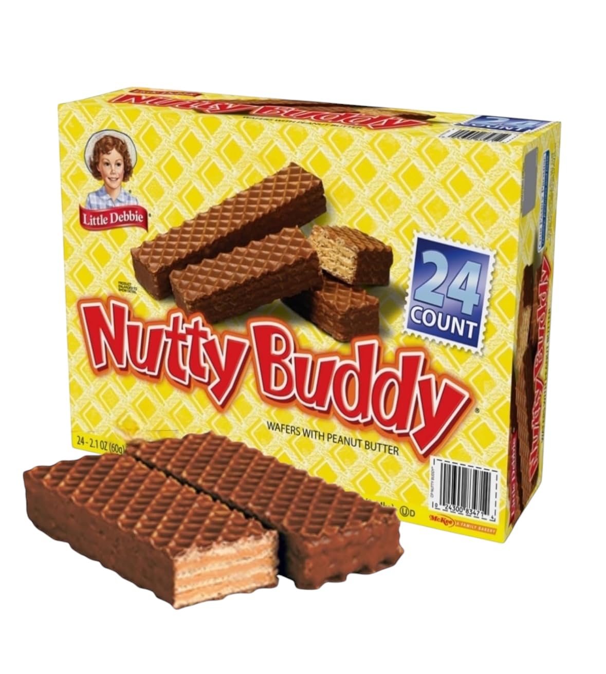 Amazon.com: Nutty Buddy Bars, Giant Parcel,Dual-Wrapped 2 Ounces, 24 ...