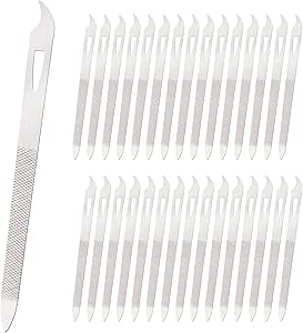 Metal Nail Files, Individually Wrapped Stainless Steel Straight Nail ...