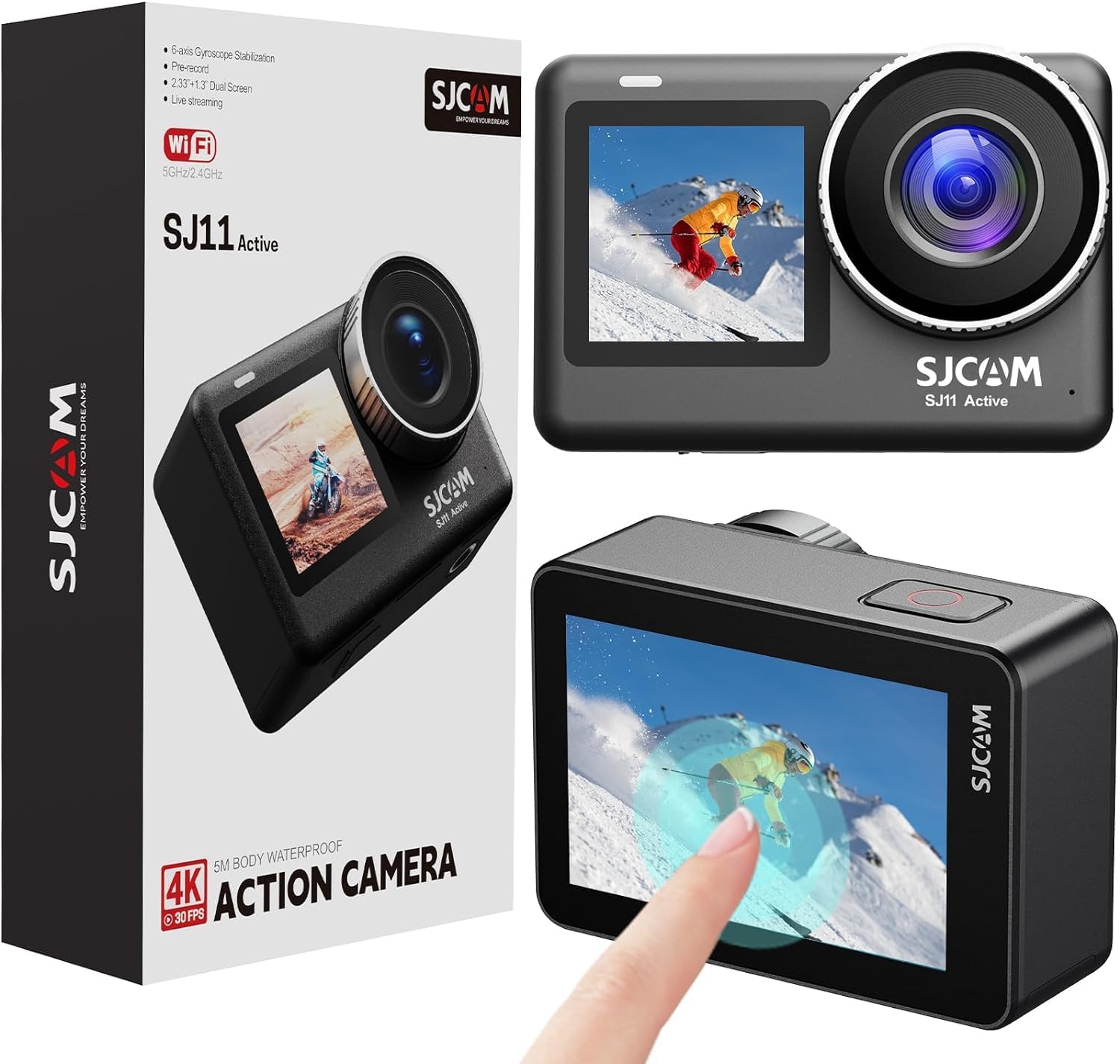 SJCAM SJ11 4K30FPS Action Cam 2.4Ghz/5Ghz WiFi Camera Remote Control ...