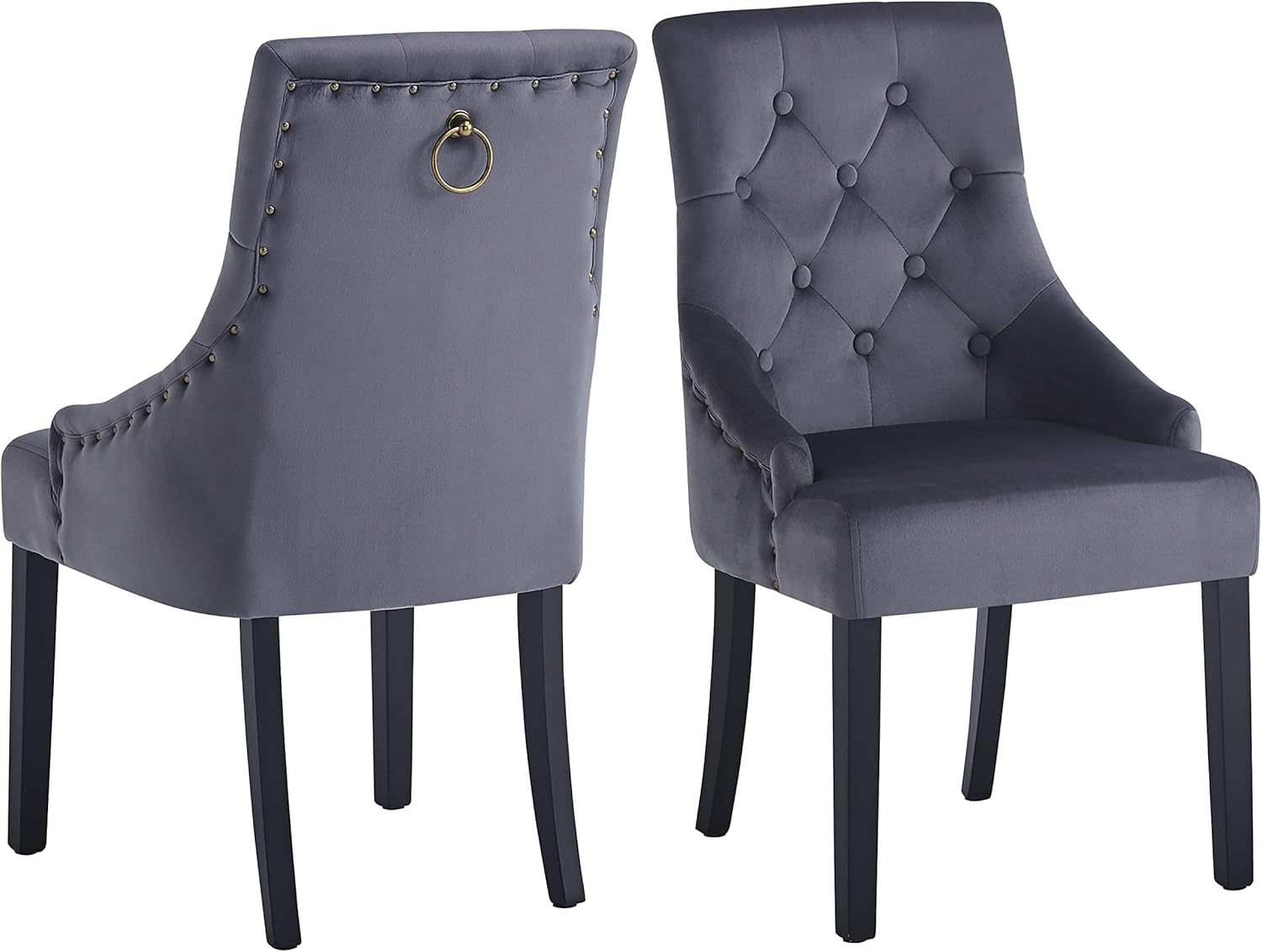 Amazon.com - paonne Tufted Dining Chairs Set of 2, Modern Parson Chairs ...