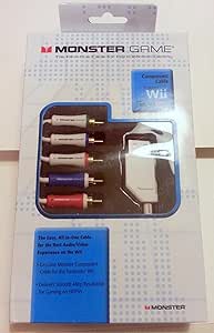 Wii Monster Cable GameLink Component Video and Stereo Audio A/V Kit ...
