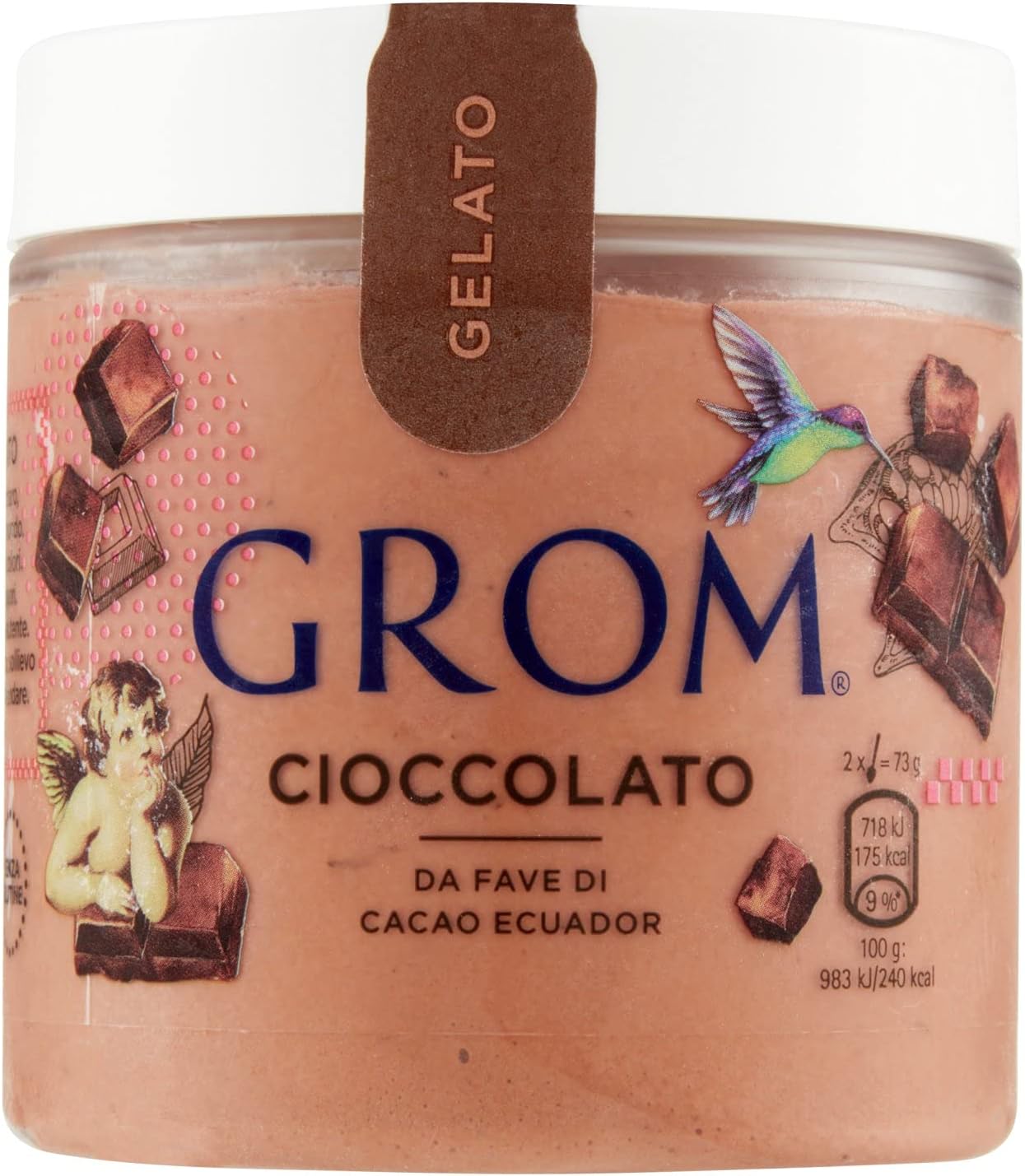 Grom Crème glacée chocolat, le pot de 336g : Amazon.fr: Epicerie