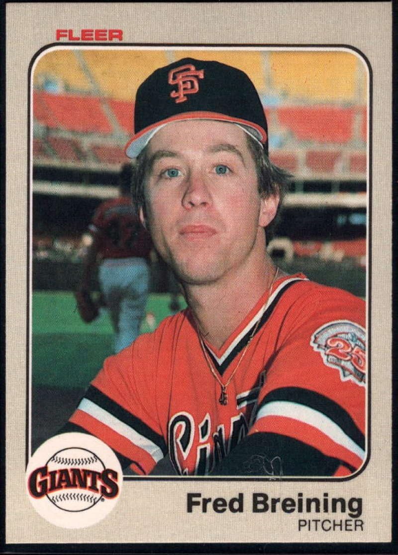 Amazon.com: Baseball MLB 1983 Fleer #254 Fred Breining Giants ...