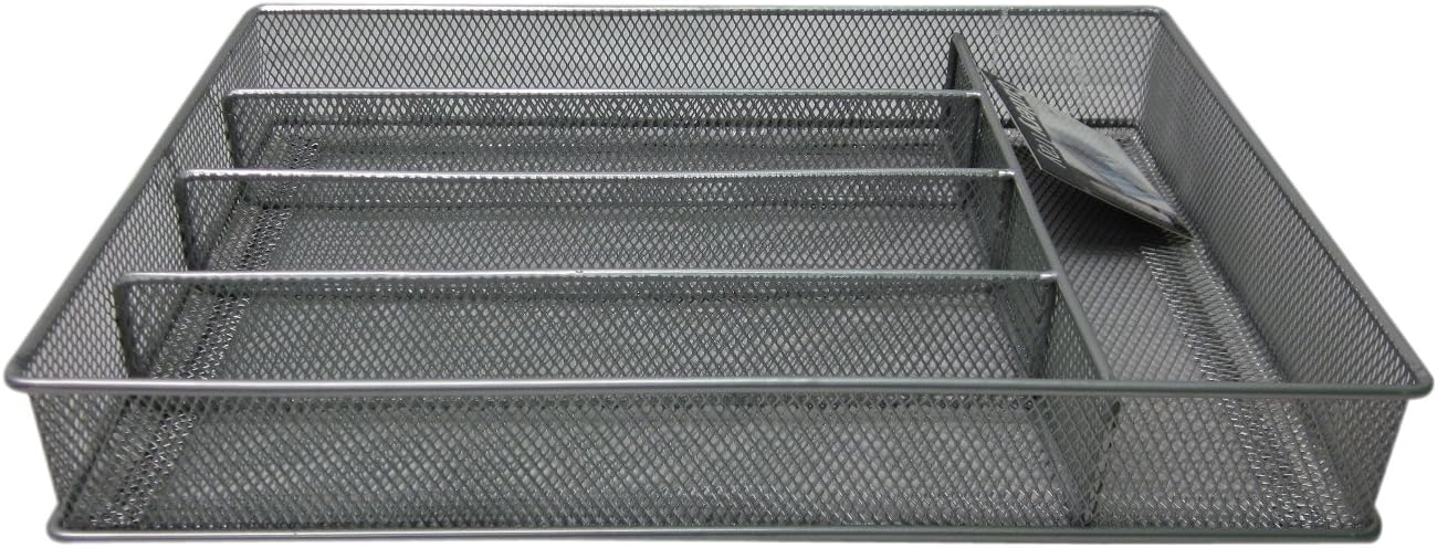 Amazon.com - Design Ideas Cutlery Tray Mesh Small Silver - Kitchen ...
