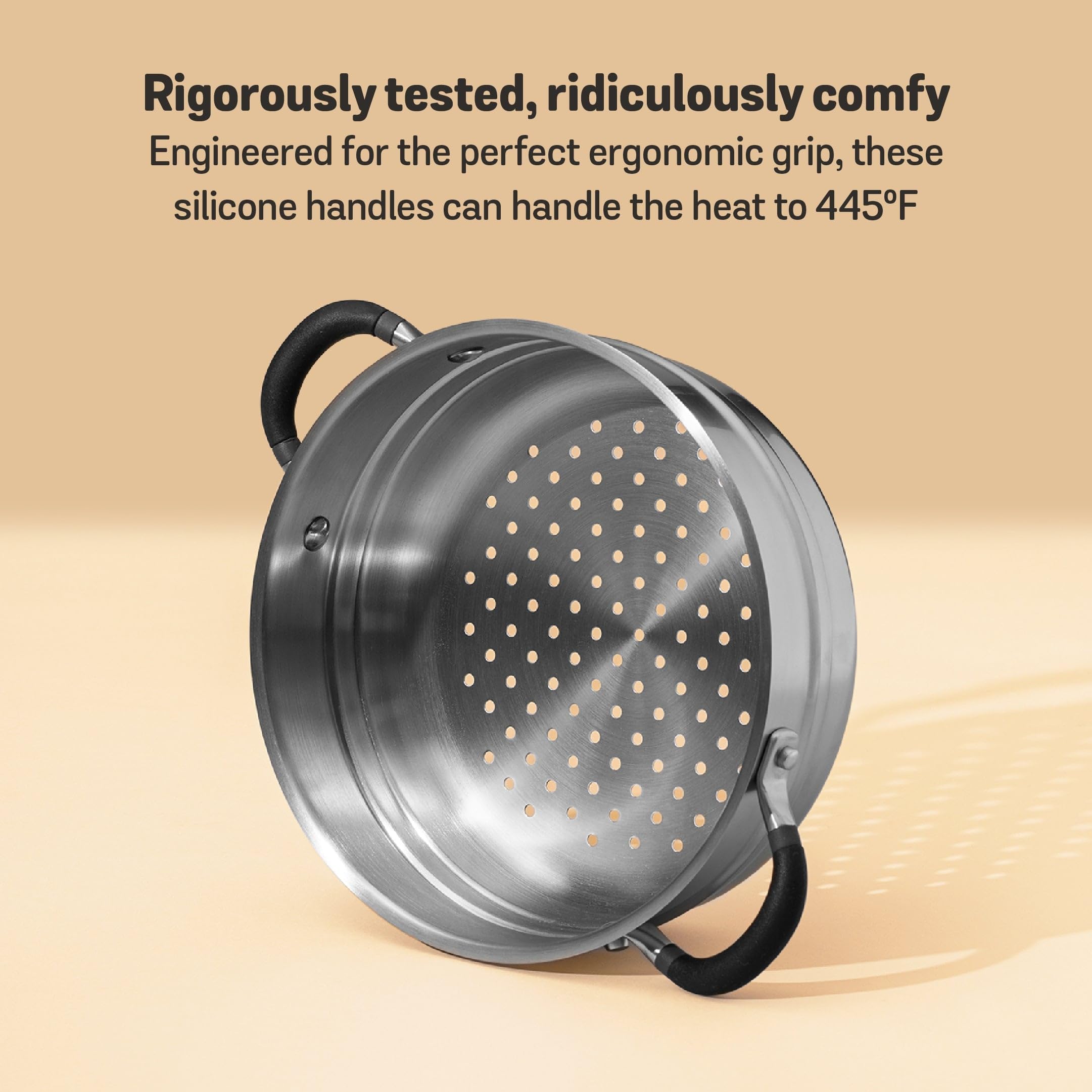 Meyer Accent Series Stainless Steel Steamer/Pasta Insert, 5 Quart