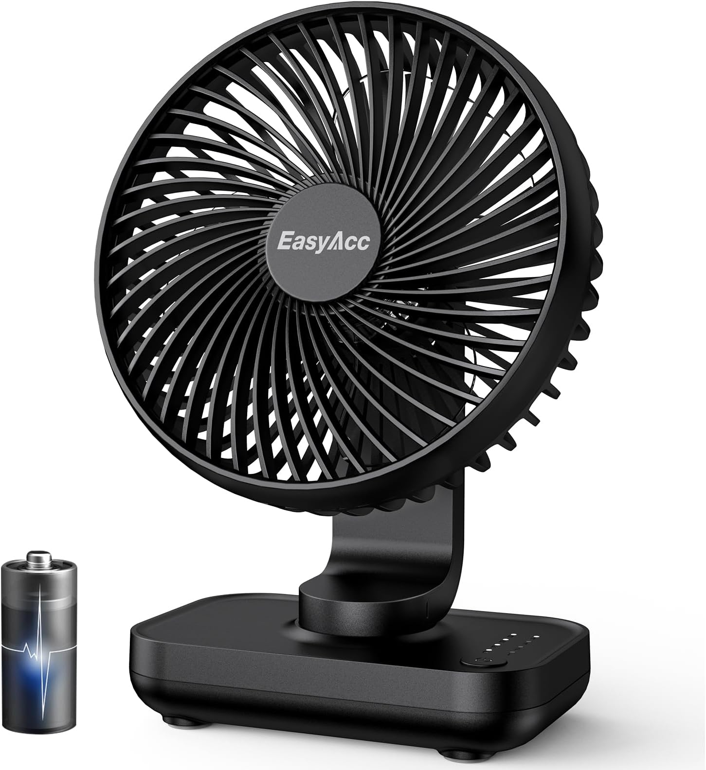 LEBENLANG Akku Ventilator Batteriebetrieben - 3600mAh bis zu 45h ...