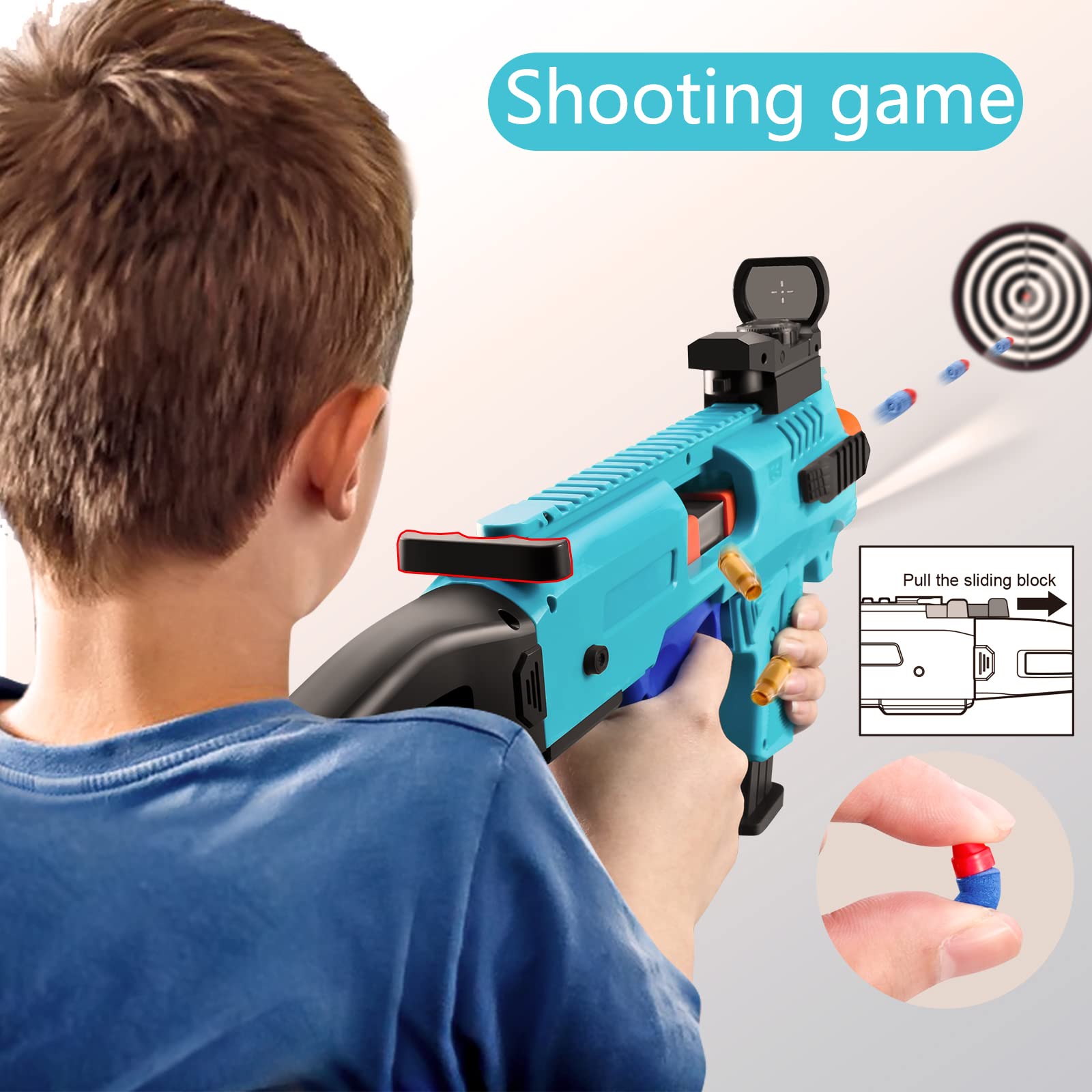 Shell ejecting Soft Bullet Foam Pellet Blaster Rifle Pistol Ball Water ...