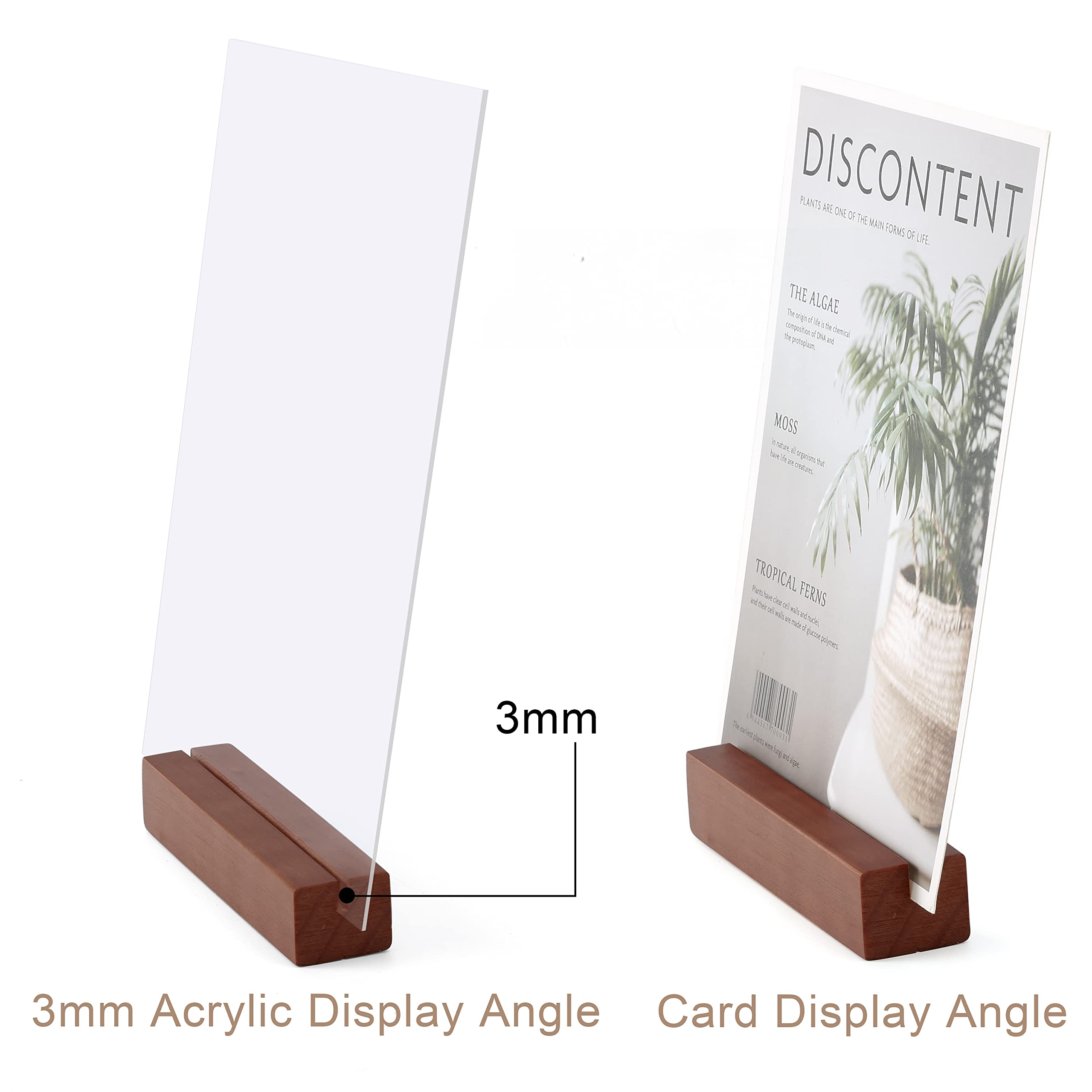 Snapklik.com : 12 Packs Wooden Place Card Holders, 4.72 X 1.18 Inch ...