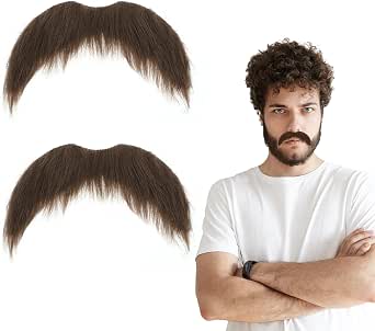 Amazon.com: Tucnoeu 2Pcs Fake Mustaches,Realistic Mustache,Fake Facial ...