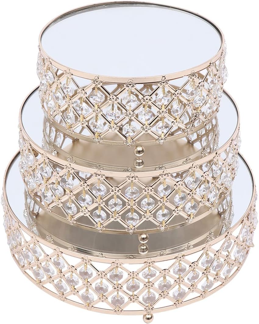 Buy Metal Golden Cake Stand Set, Dessert Table Holder, Cupcake Pastry ...