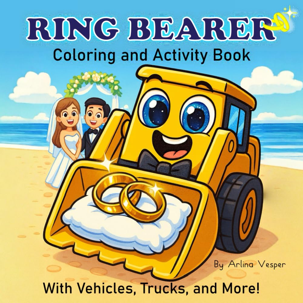 Ring Bearer Coloring and Activity Book with Vehicles, Trucks, and More ...