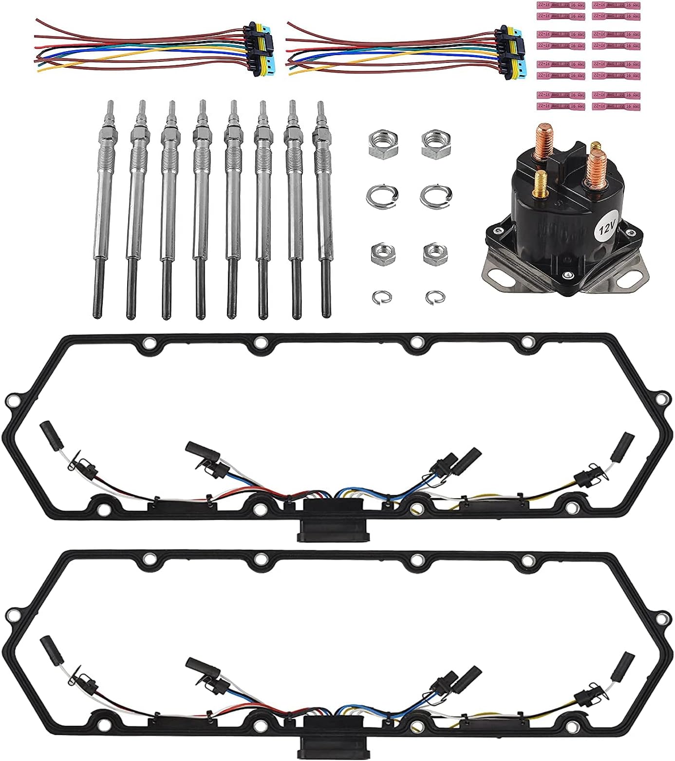 Amazon.com: 7.3L Diesel Powerstroke Valve Cover Gasket with Injector ...