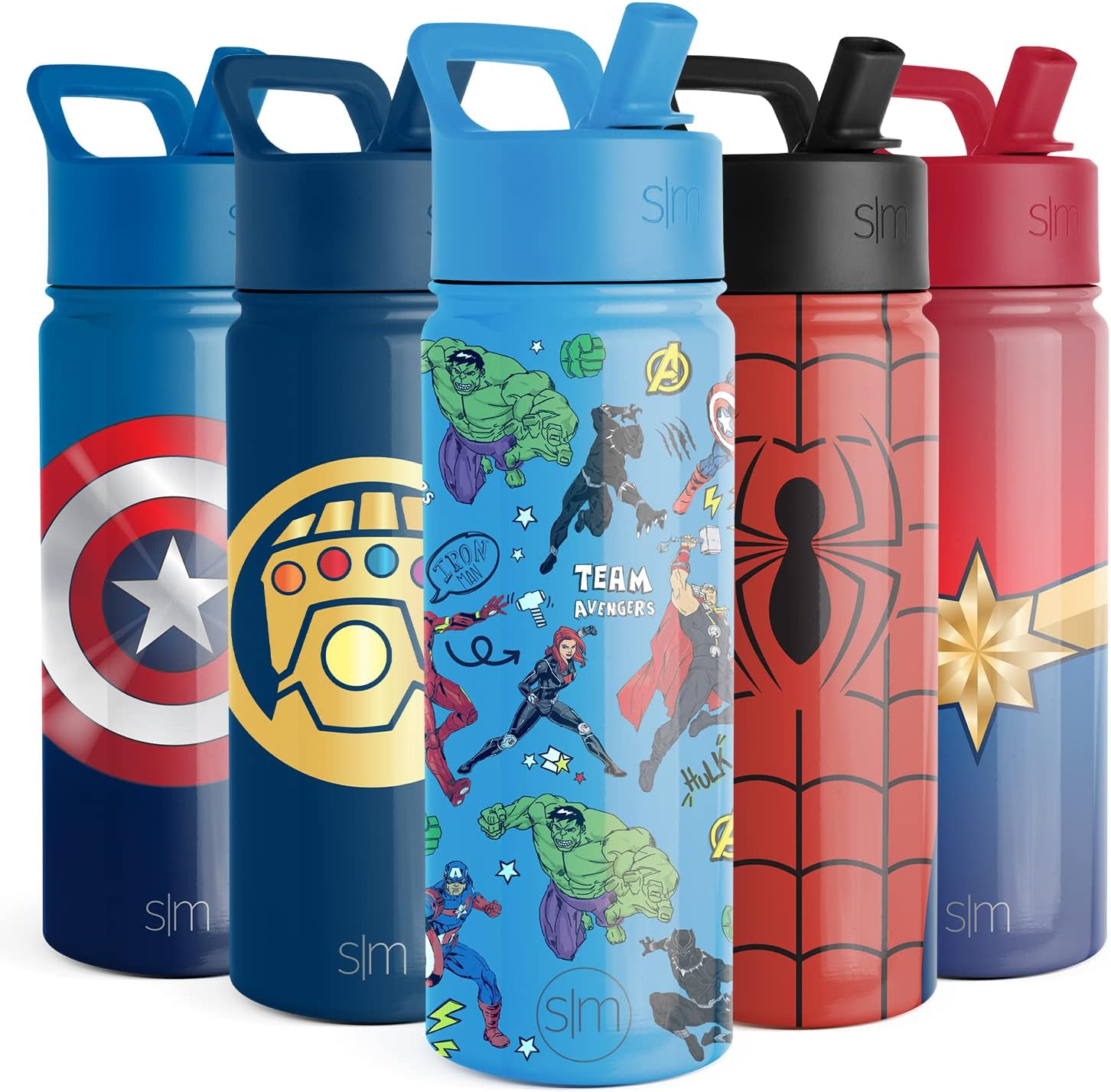 Amazon.com: Simple Modern Marvel Avengers Water Bottle with Straw Lid ...