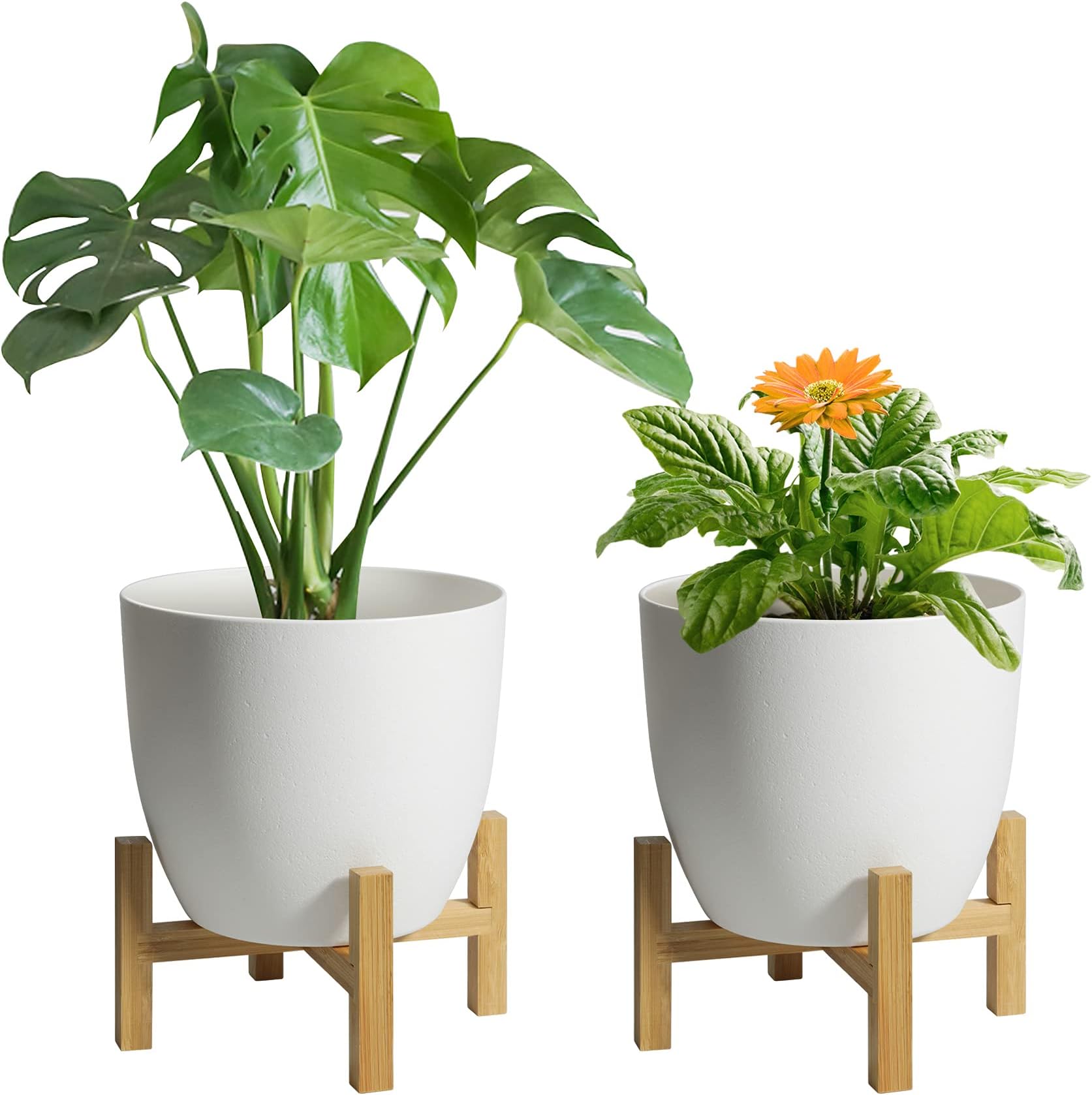 Amazon.com : Set of 3 mini planters with stands | small plant pots with ...