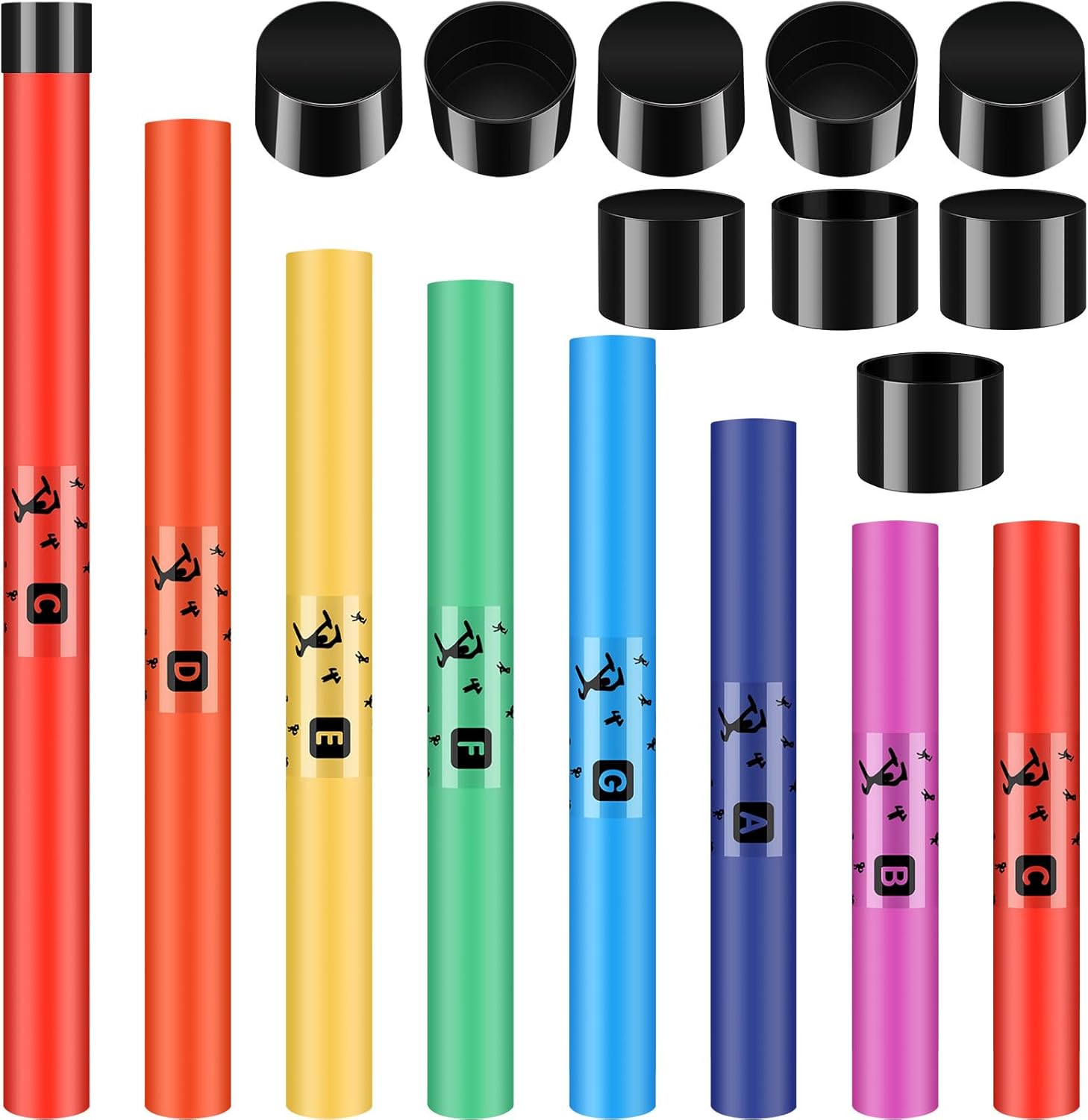 Amazon.com: Silipull 8 Pcs Musical Sound Tube Percussion Tube Set with ...