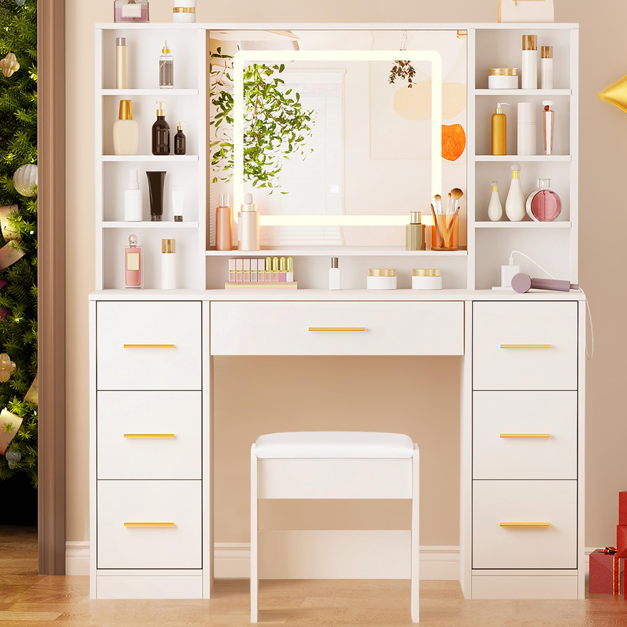 Snapklik.com : ANWBROAD Vanity Desk Table
