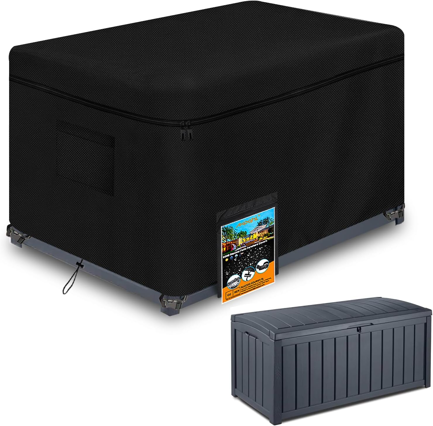 Amazon.com : Deck Box Cover, Outdoor Storage Box Cover, Patio Storage ...