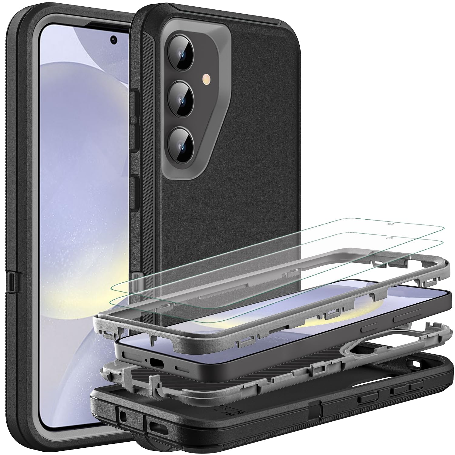 Amazon.com: HONG-AMY for S24 Plus Case, Samsung Galaxy S24 Plus Case with Self Healing Flexible ...