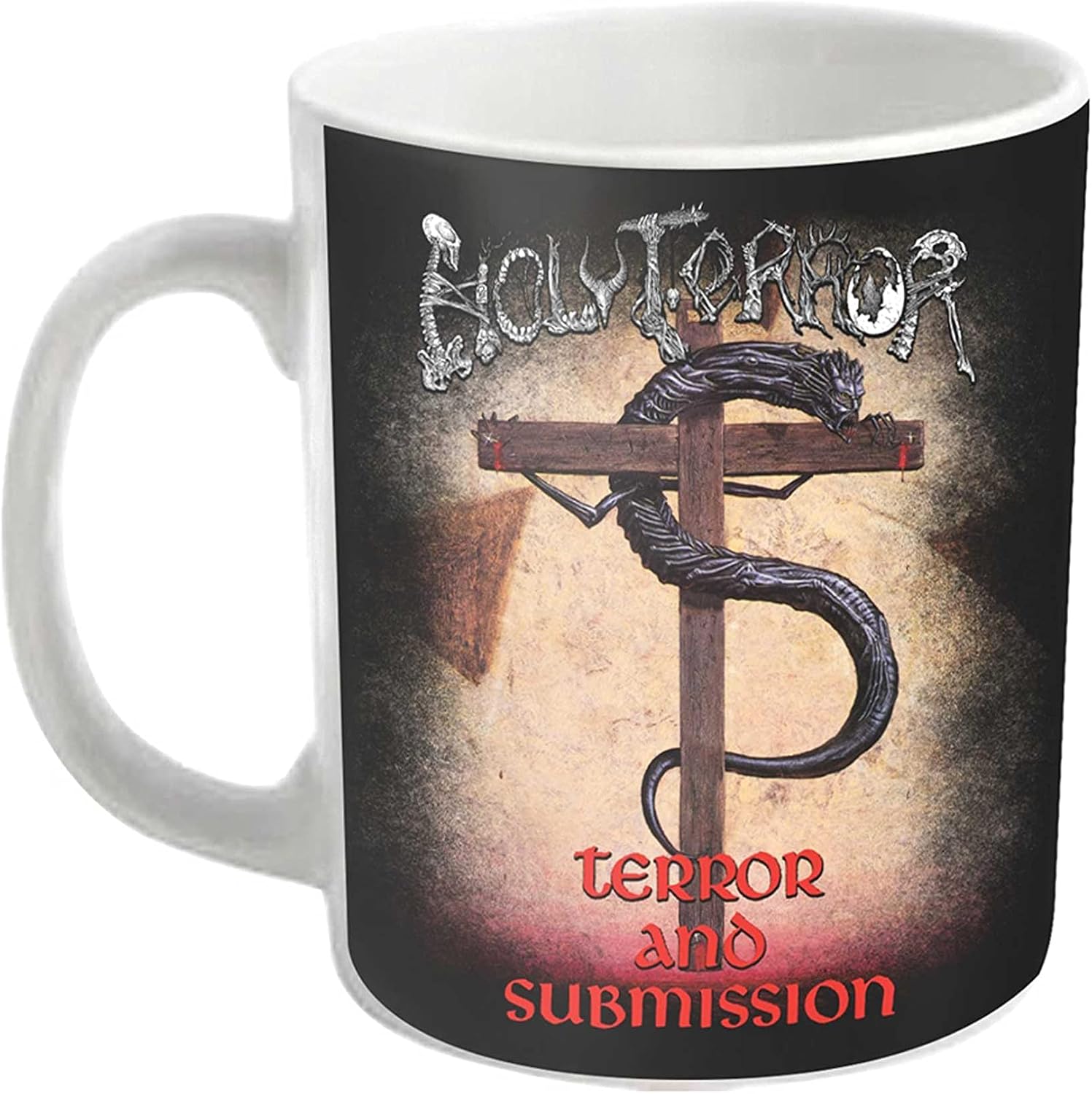 Amazon.com | Holy Terror Mug Terror And Submission Band Logo Official ...