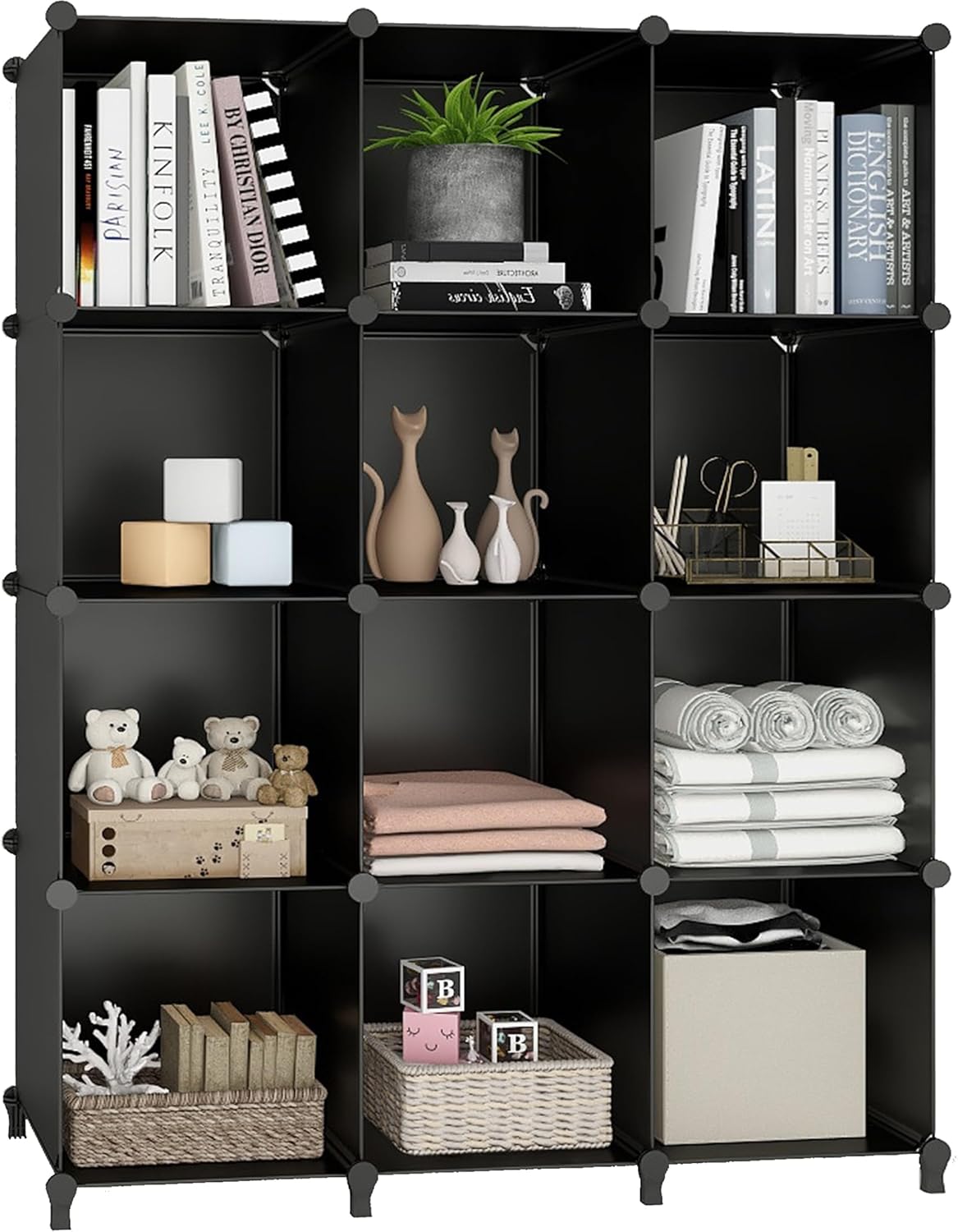 Amazon.com: Lxvckly 12 Cube Storage Organizer, Portable Closet ...