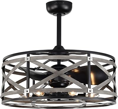 LEDIARY Outdoor Ceiling Fans with Lights, IP65 Waterproof Gazebo Fan ...