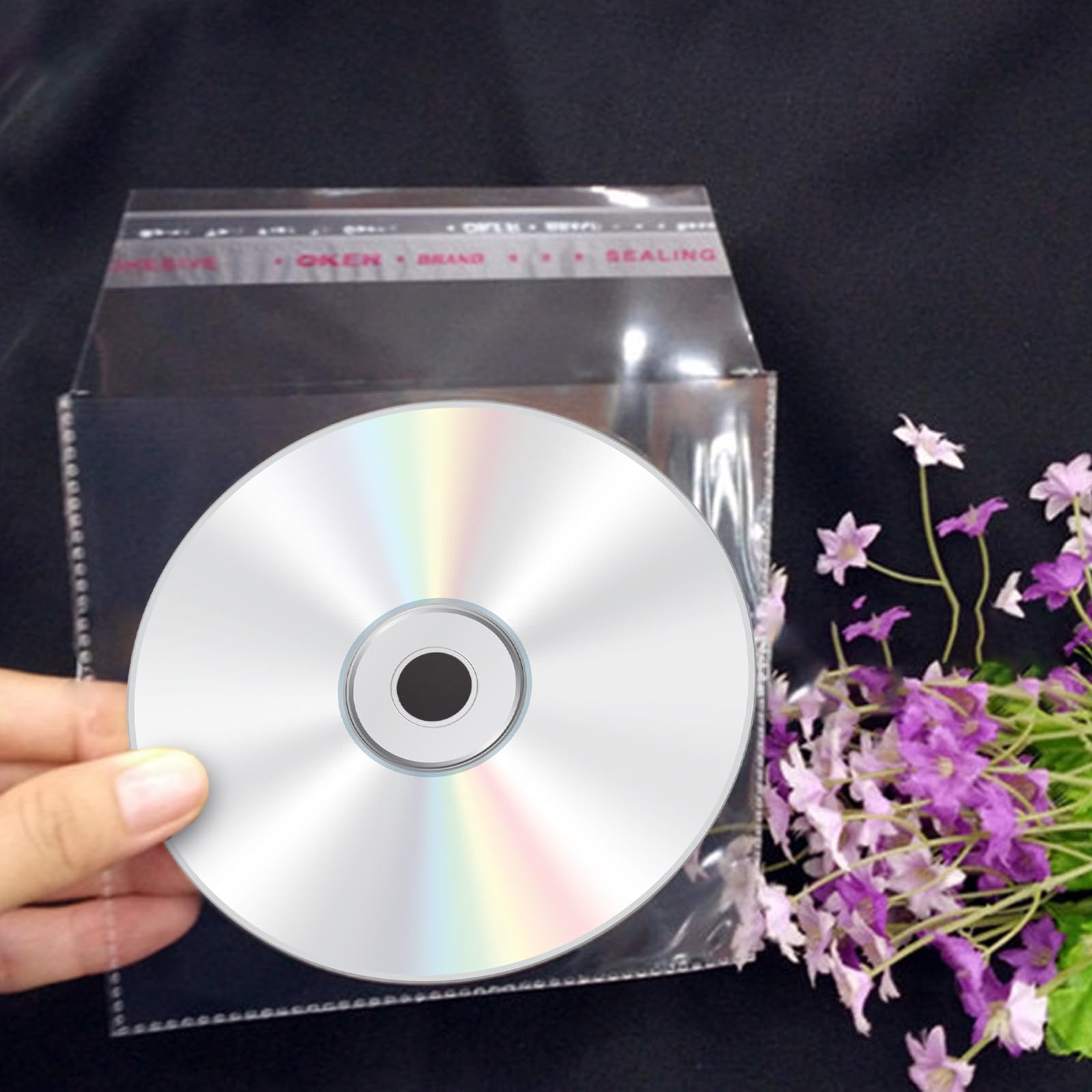 Amazon.com: 50PCS CD Sleeves DVD Sleeves Anti-Static Transparent ...