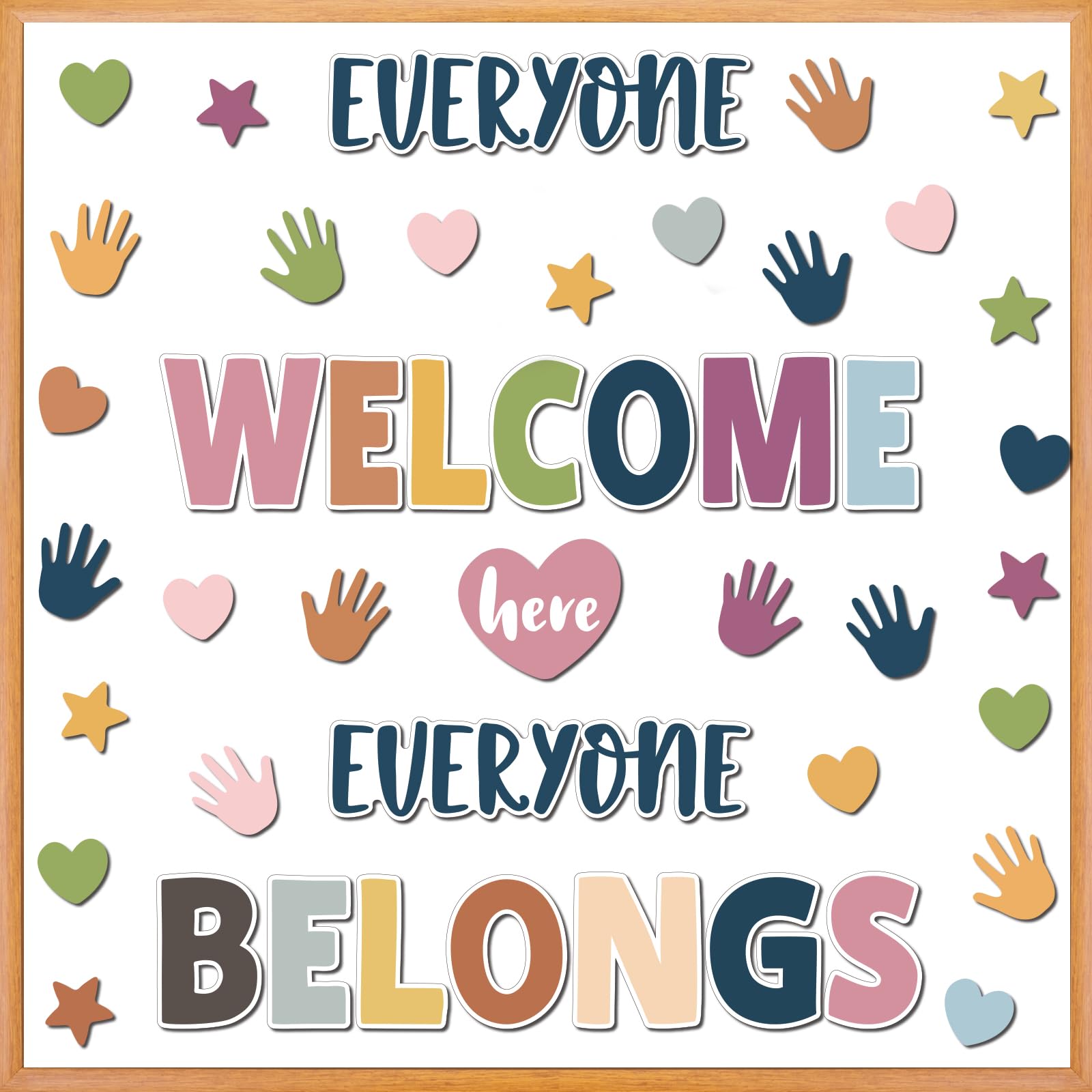 Amazon.com : Everyone Belongs Here Bulletin Board Classroom Decorations ...