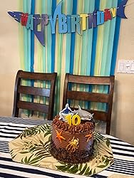 Amazon.com: Shark Birthday Banner, Shark Shape Happy Bday Sign, Ocean ...