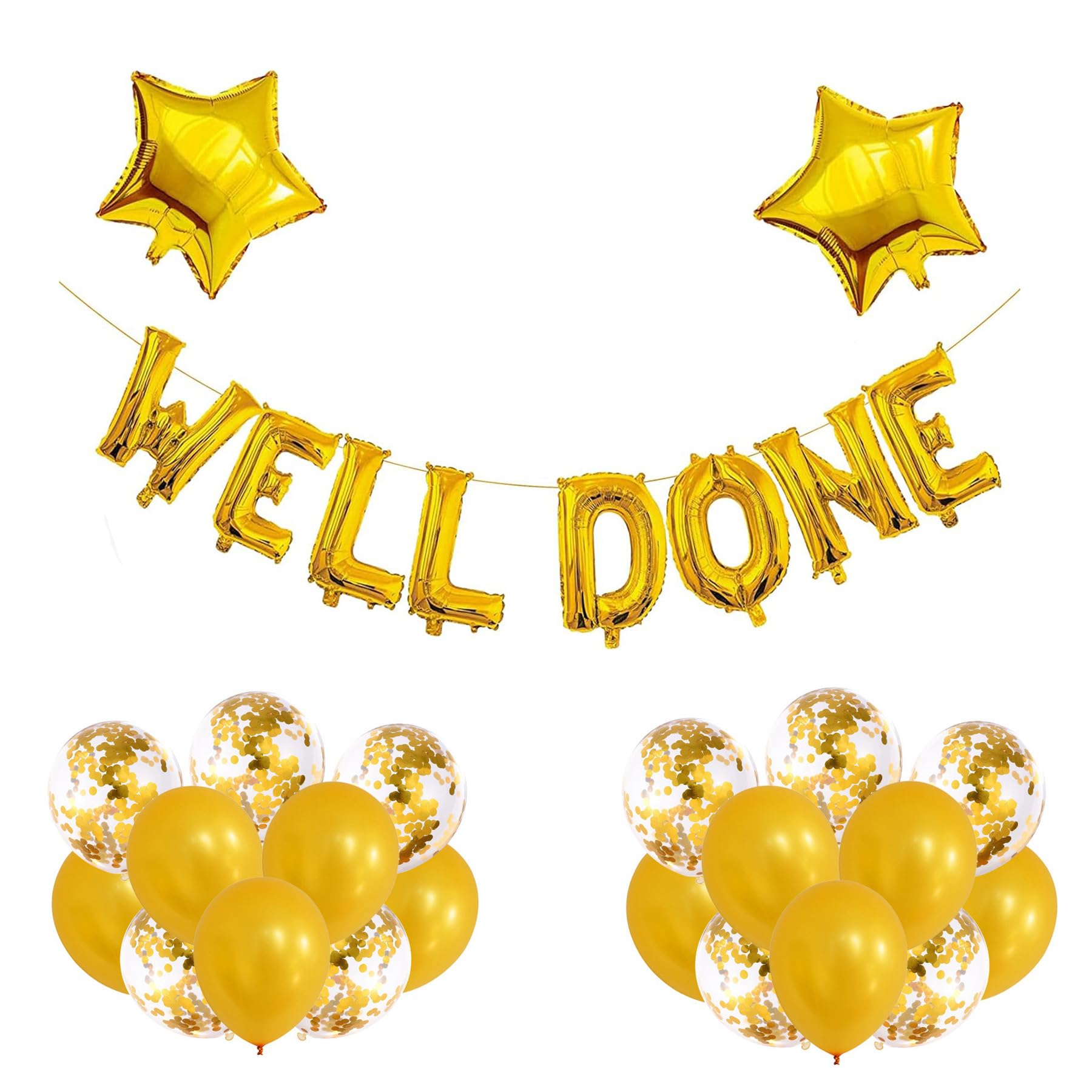 Well Done Banner - Congratulations Balloons Banner And Decorations For ...