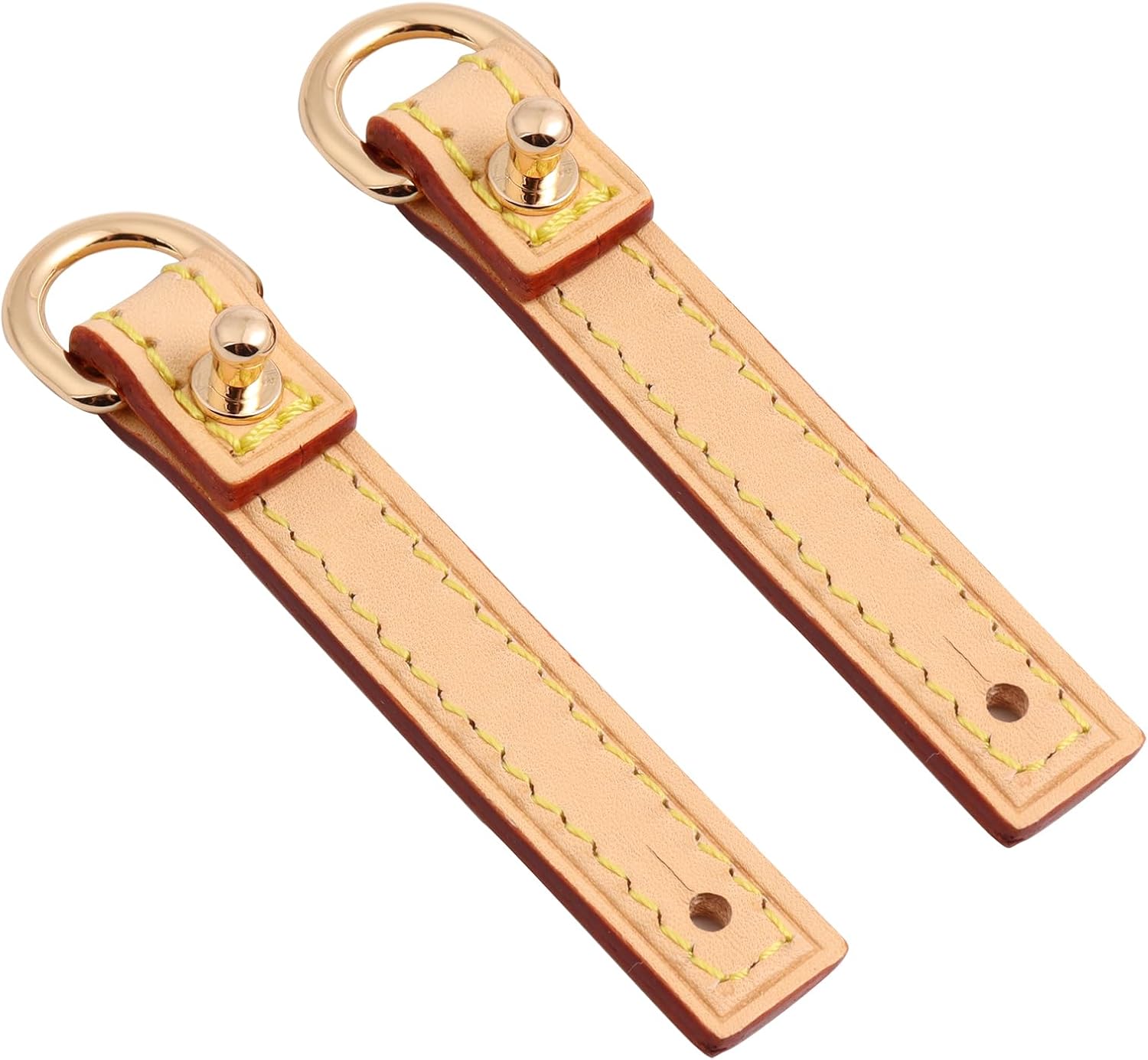 Amazon.com: OLSEEY 2Pcs Vachetta Leather D Rings for Purse, D Ring ...