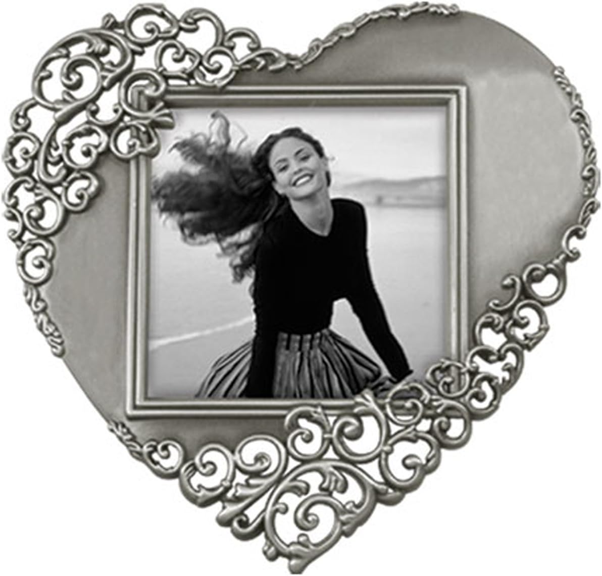 Amazon.com - Malden Victoria 3-Inch-by-3-Inch Pewter Heart Frame ...