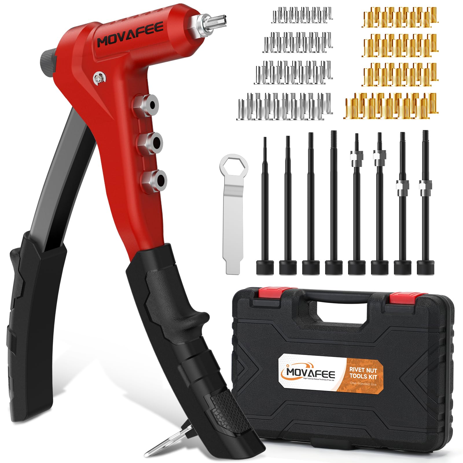 Amazon.com: MOVAFEE Rivet Nut Tool, 9.5″Rivnut Tool, One-Handed Rivet ...