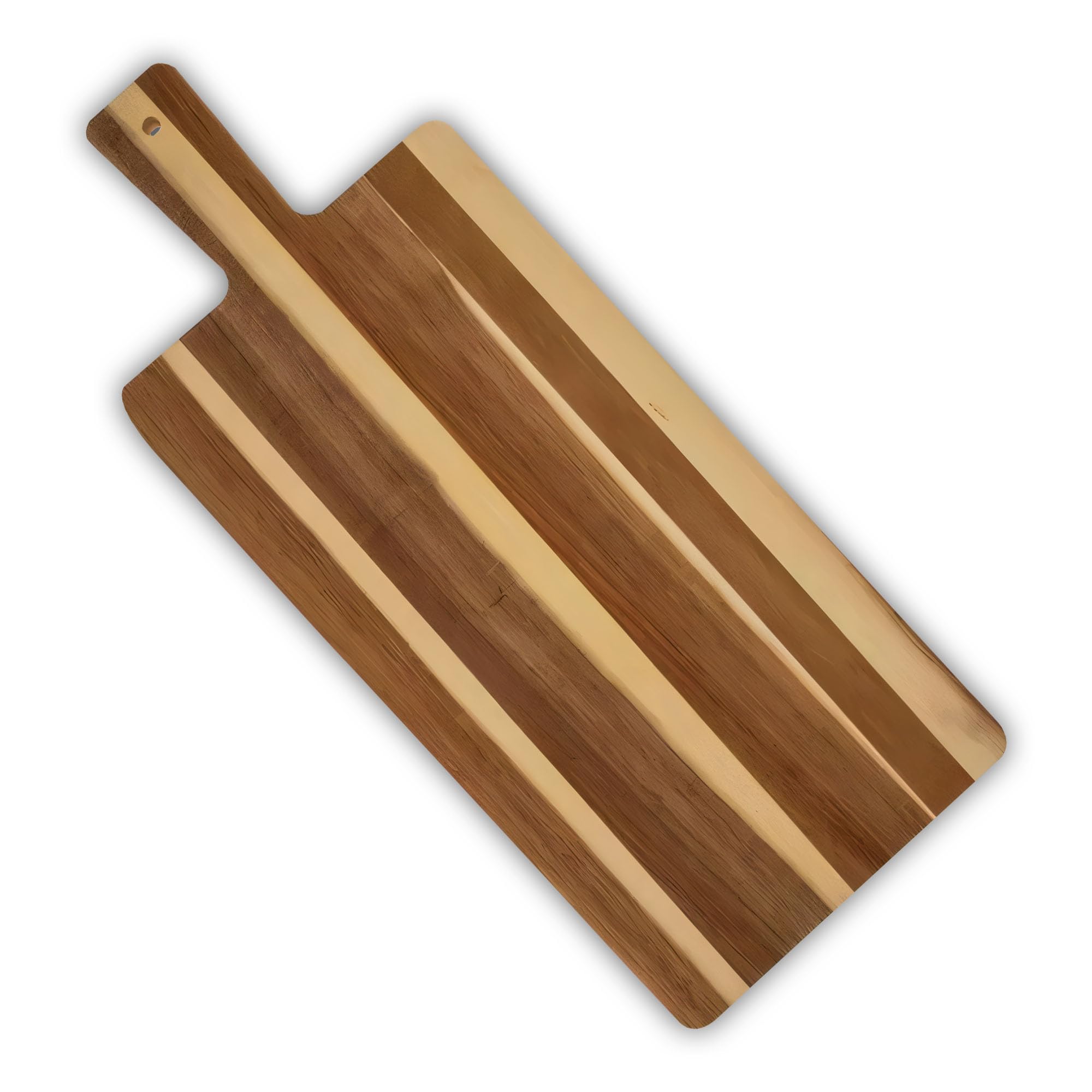 Amazon.com: Rectangle Large Acacia Wood Cutting Board with Handle, 19.5 ...