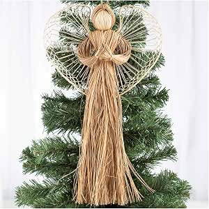 Amazon.com: Natural Raffia Straw Angels Set of 2 by Factory Direct ...