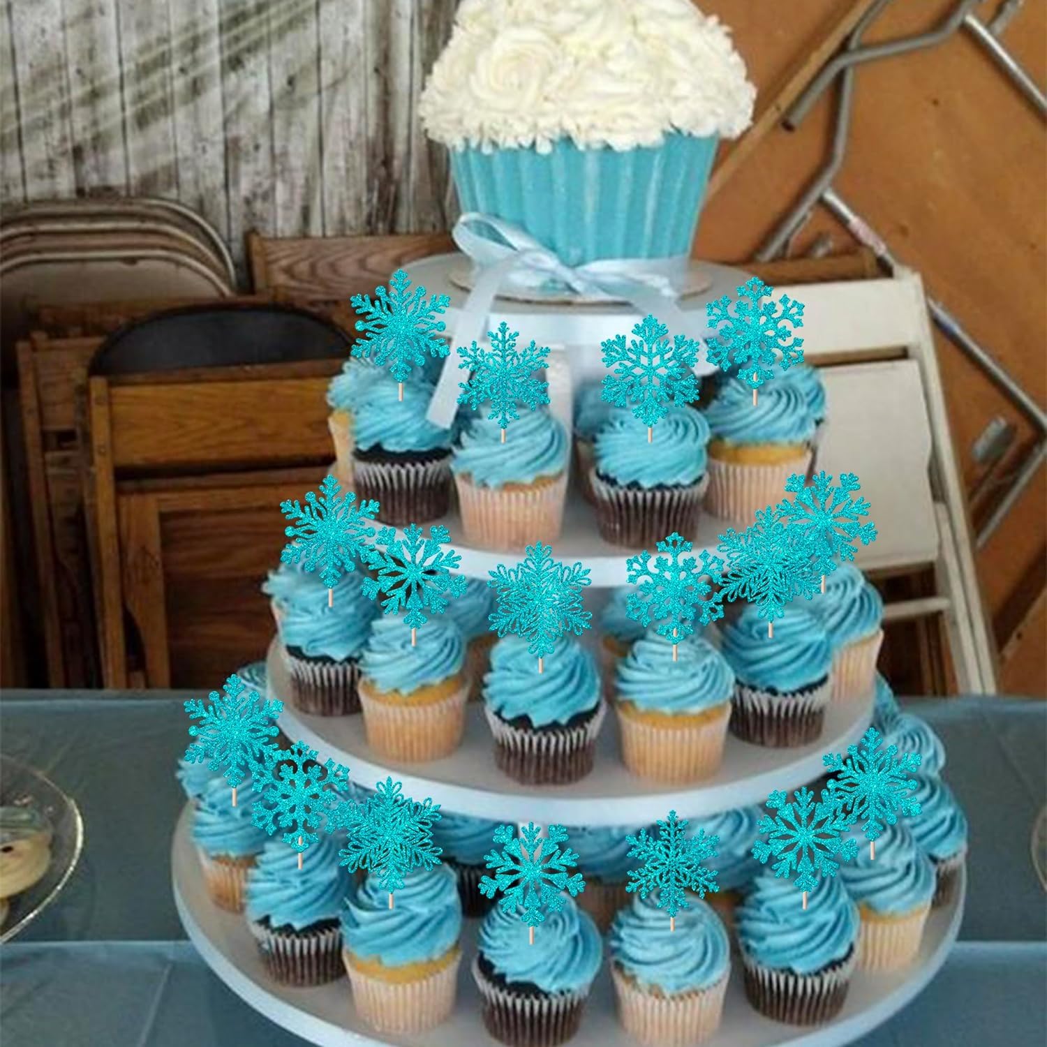 Rhinestone Cake Toppers Snow Flakes Amazon.com: WAWUO Snowflake 1st