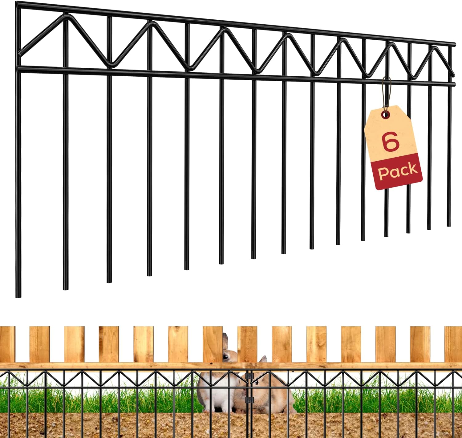 6 Pack Animal Barrier Fence, Dog Digging Fence Barrier, Fence Blockers ...